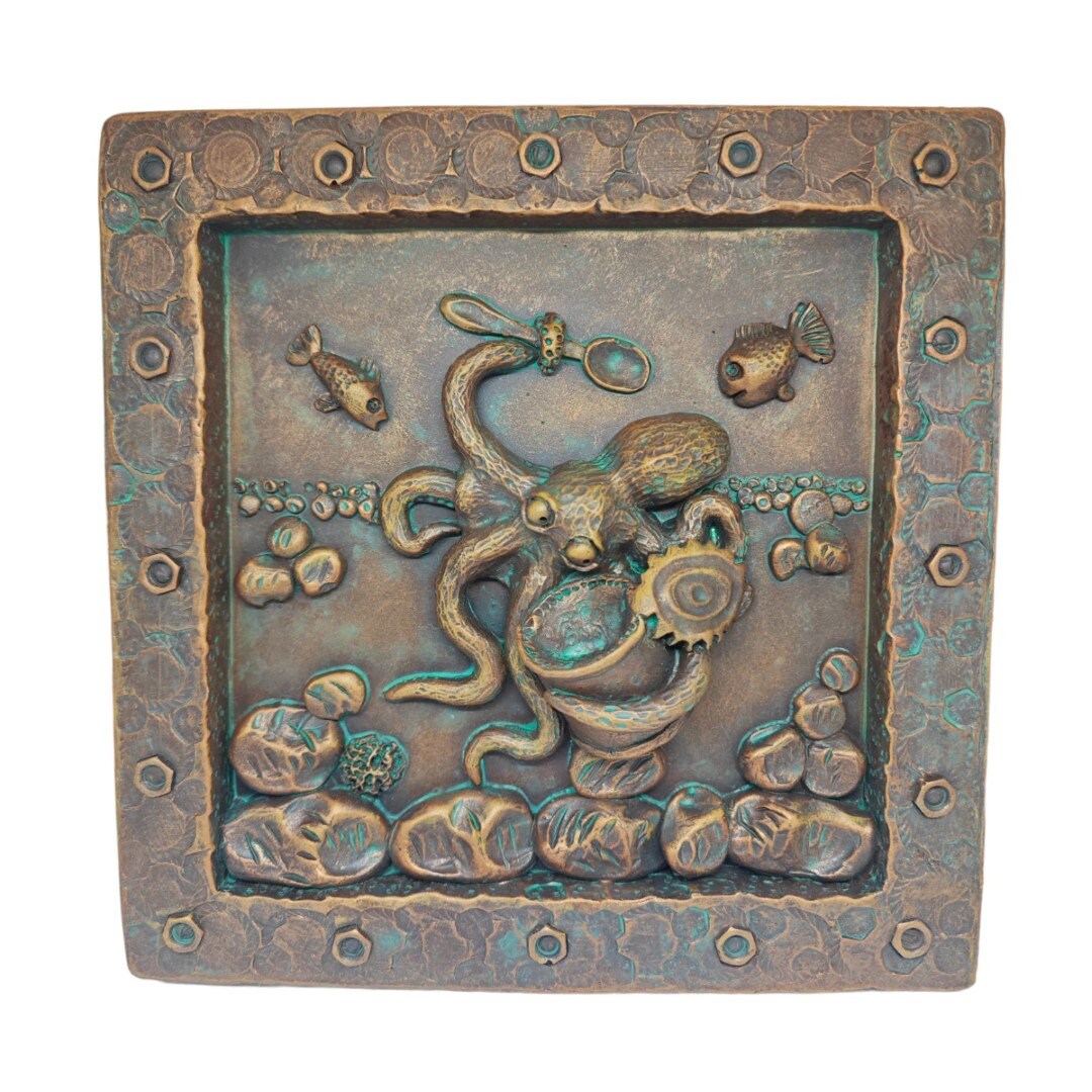 Steampunk Octopus 3d Wall Art 3d Painting Wall Sculpture Plaster Wall ...