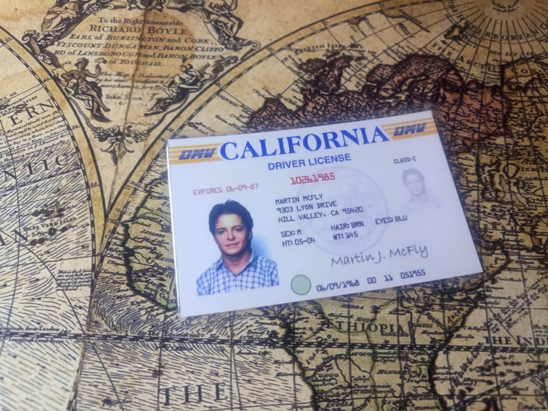 Marty Mcfly, Emmett Brown Driver License ID, Replica for Collection - Etsy