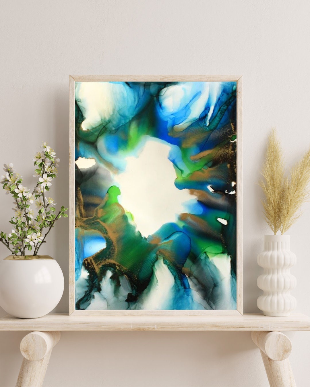 Artwork Alcohol Ink Wall Decoration Alcohol Ink Fluid Art Image Size A4 ...