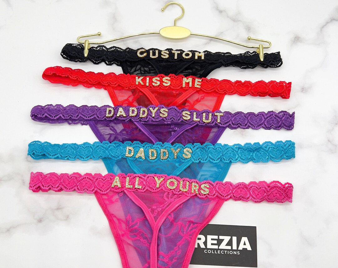 Custom Thong G-strings With Name, Personalised Thong, Custom Name Thong ...