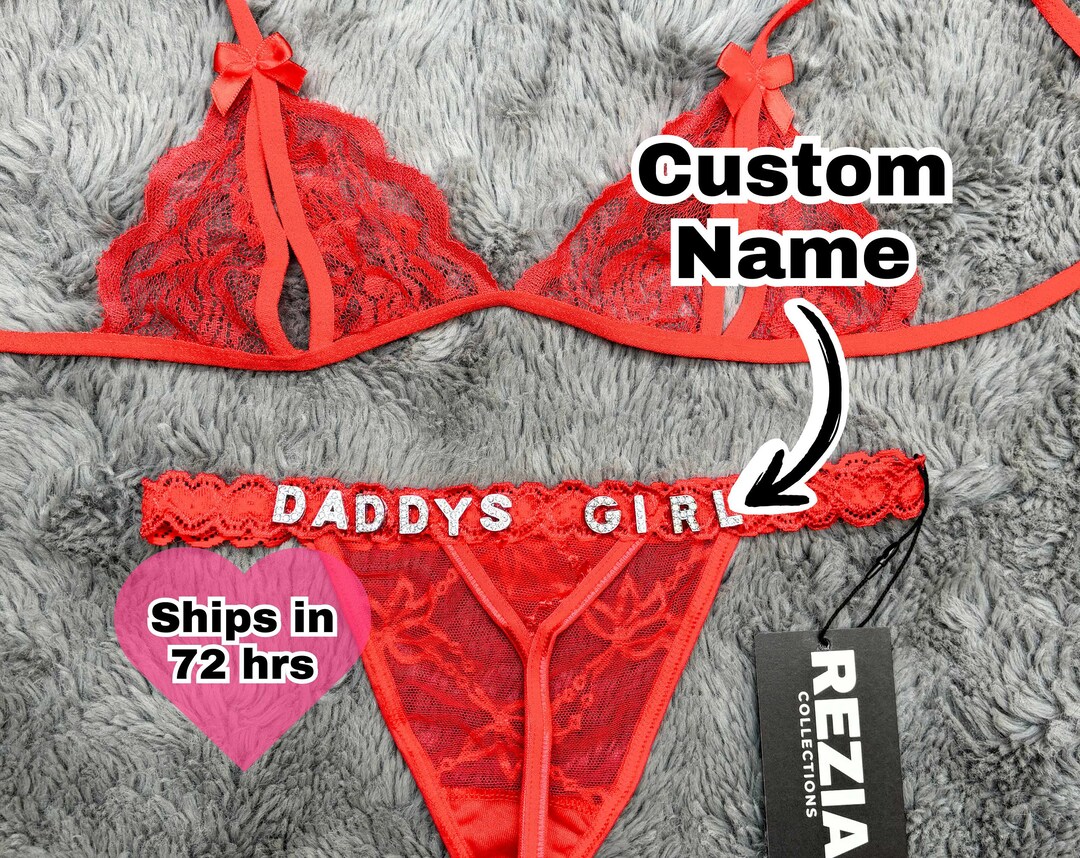 Personalised Thong Bra, Custom Name Thong Bra, Perfect Couple Gift ...