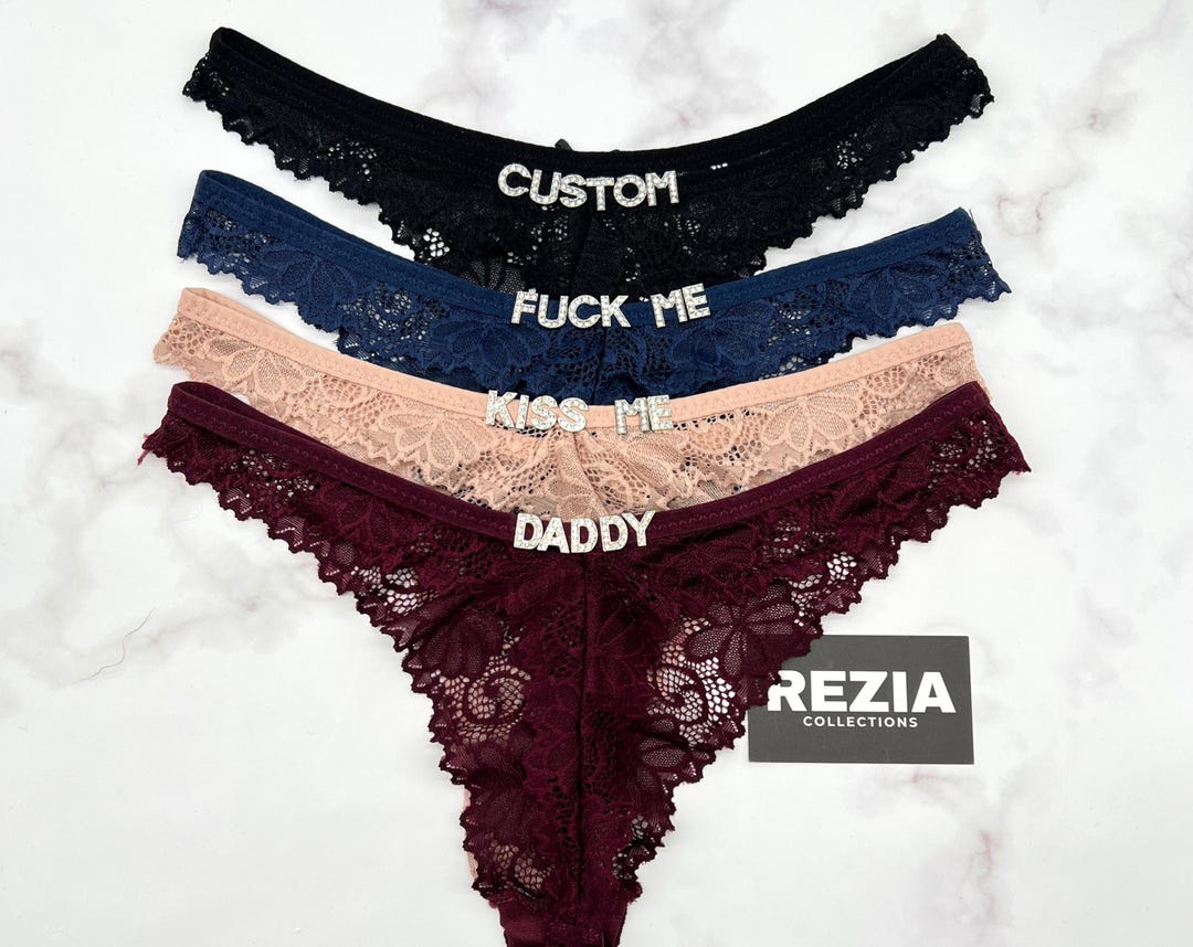 Custom Name Thong, Personalised Name Thong, Name Thong - Etsy