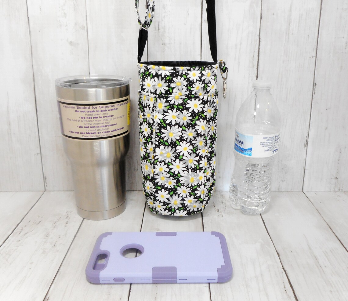 Large Daisy Water Bottle Purse Water Carrier With Pockets - Etsy UK
