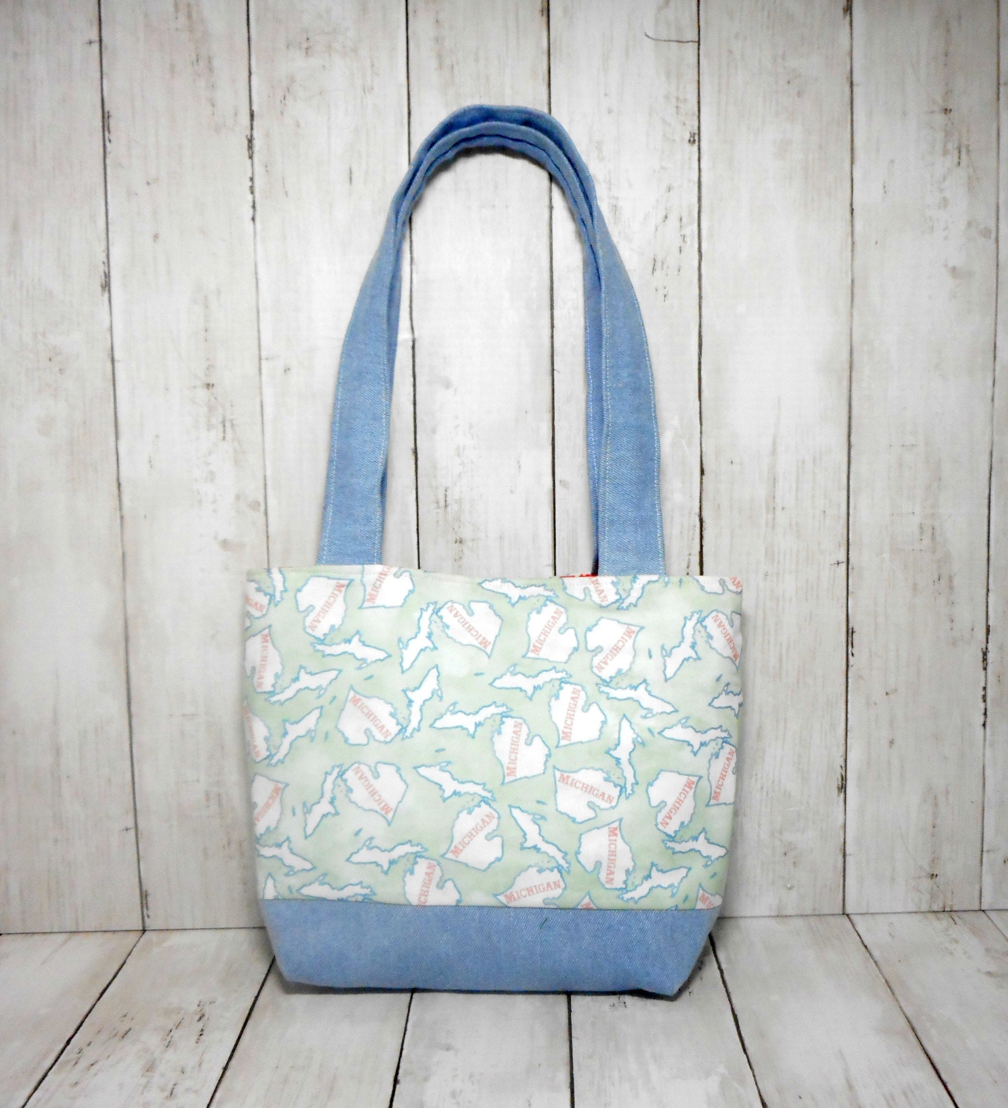 Michigan Purse Set Michigan Tote Bag with Accessories | Etsy