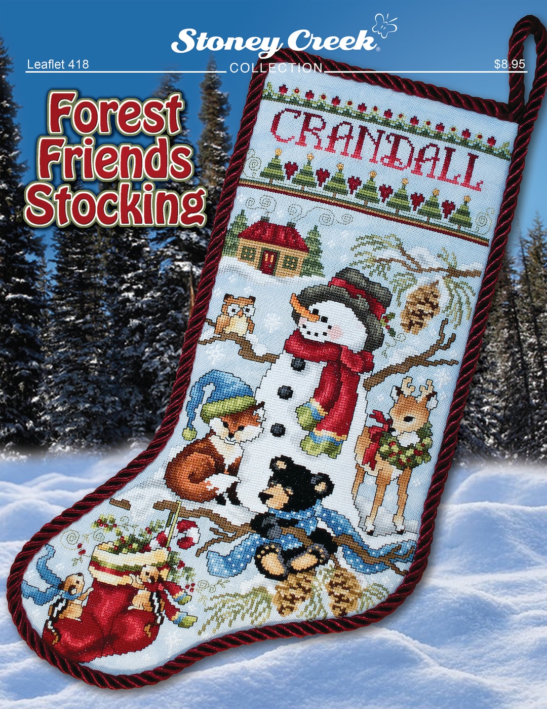 Forest Friends Stocking Cross Stitch - PDF Pattern - Etsy
