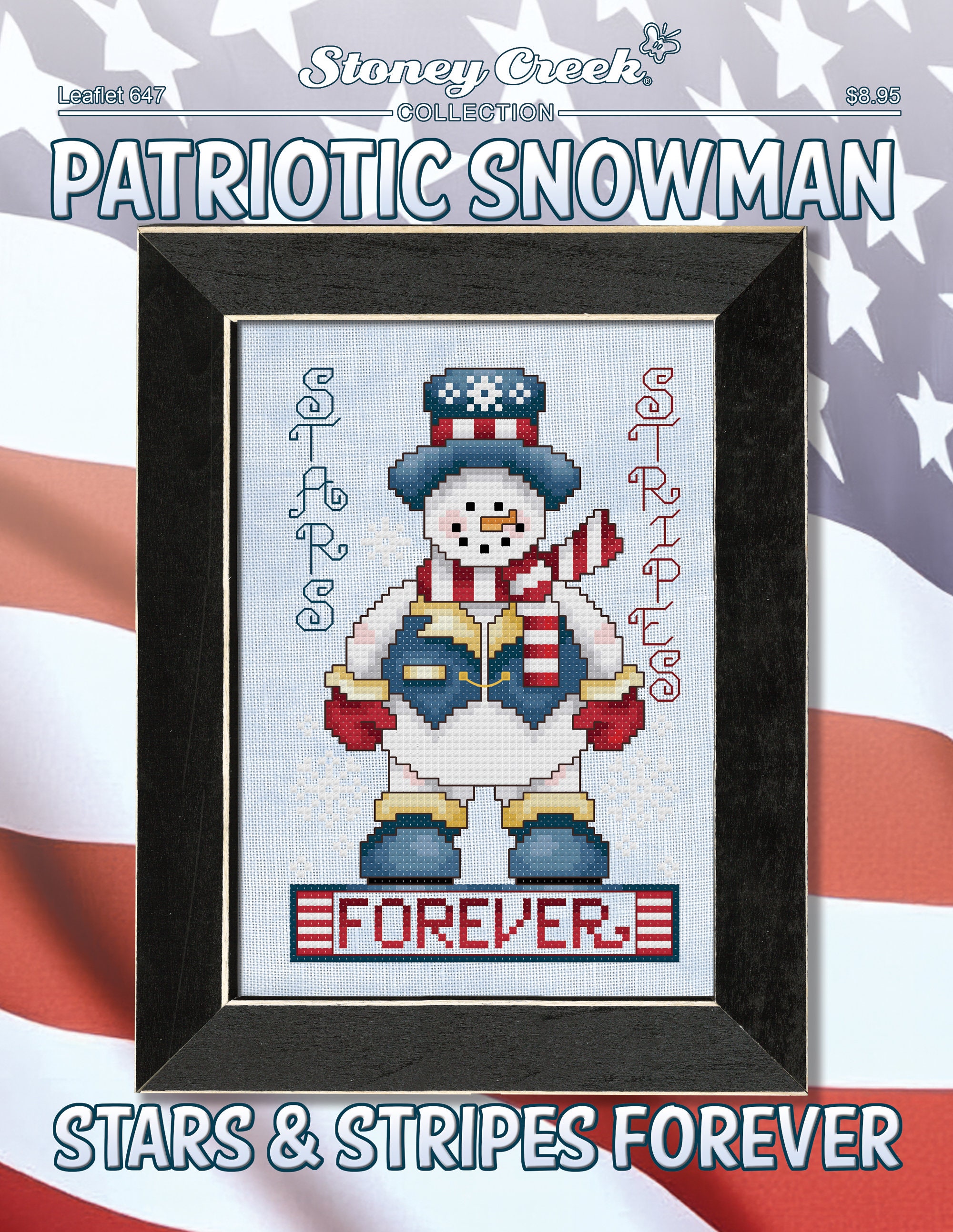Patriotic Snowman (stars & Stripes Forever) Cross Stitch - PDF Pattern ...