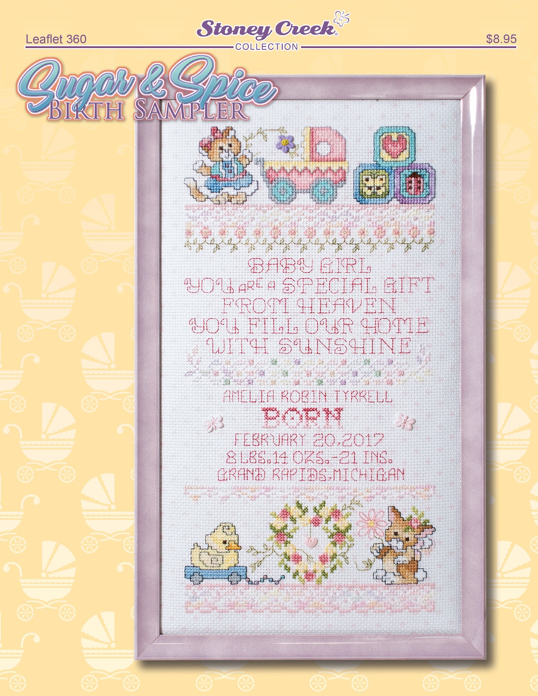 Sugar & Spice Birth Sampler Cross Stitch - PDF Pattern - Etsy