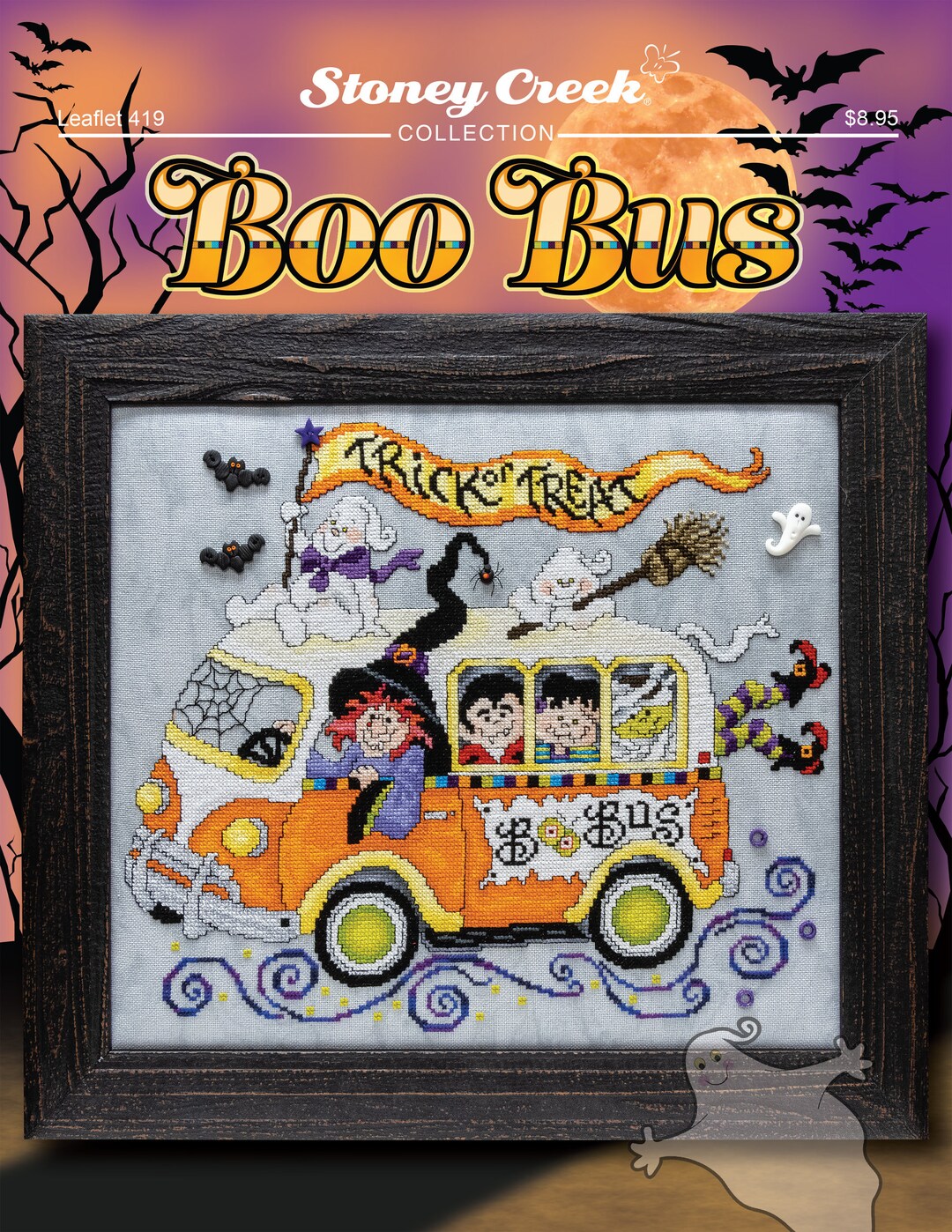 Boo Bus Halloween Cross Stitch - PDF Pattern - Etsy