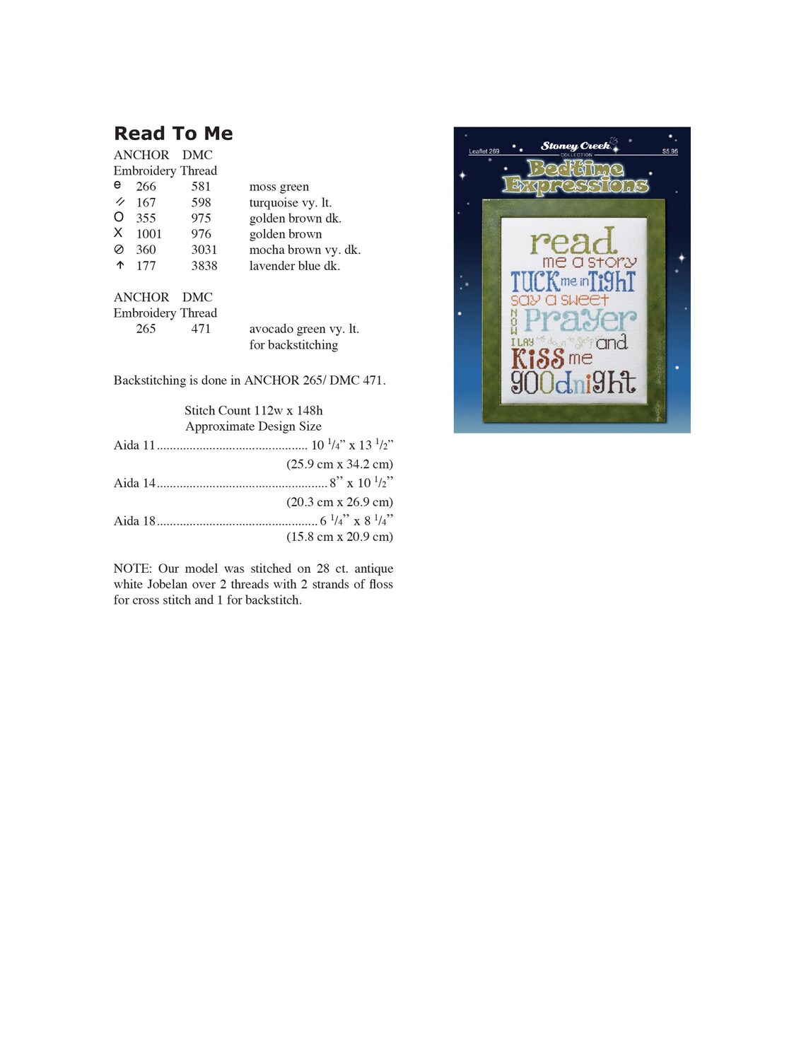 Bedtime Expressions Cross Stitch - PDF Pattern - Etsy