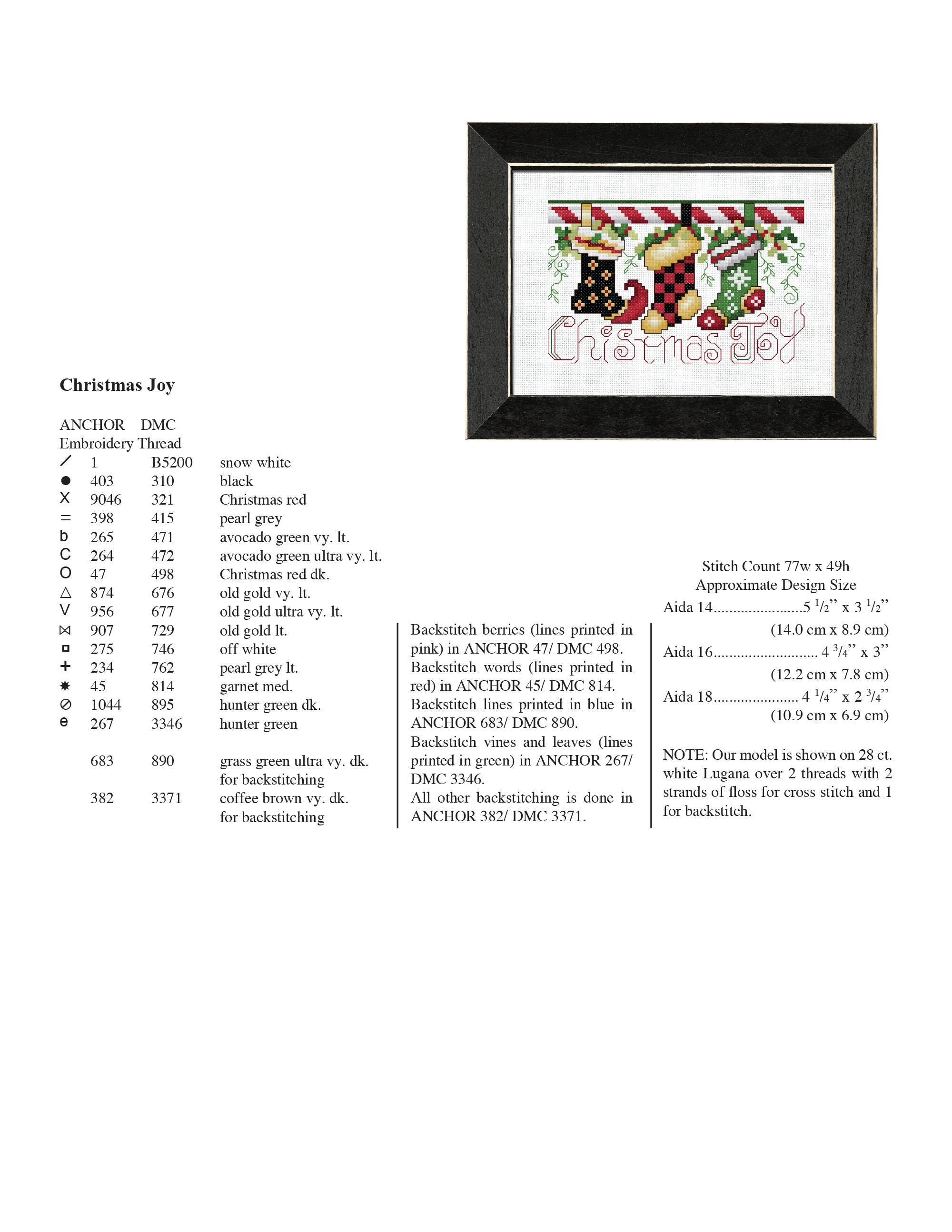 Christmas Joy Cross Stitch - PDF Pattern - Etsy