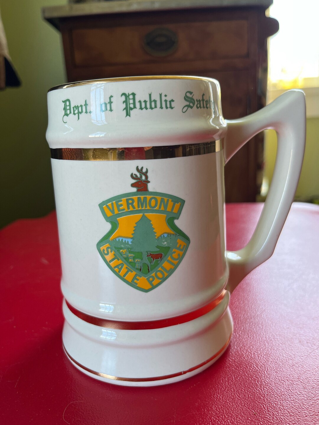 Vintage Vermont State Police, Dept. of Public Safety, Buntingware Mug ...