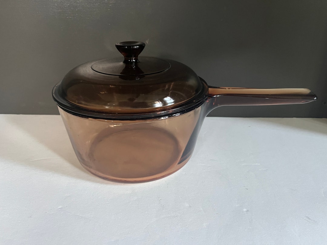 Vision Corning USA Amber Saucepan 1.5 Liter With Lid - Etsy