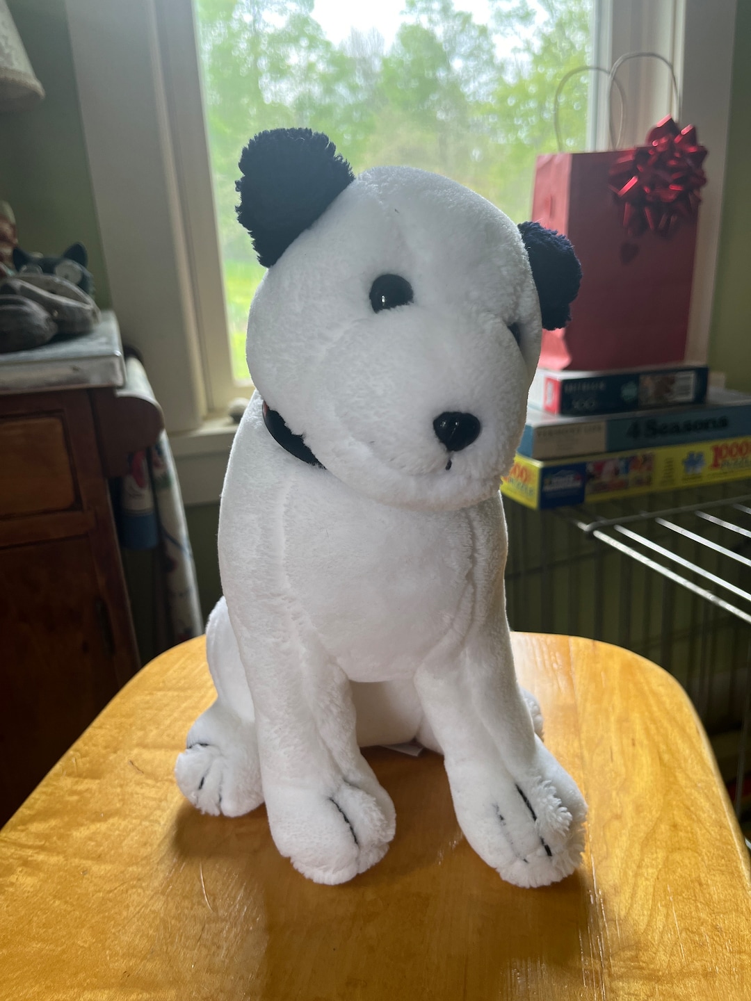 Vintage Dakin RCA Pup chipper 12 Plush White Stuffed Toy Dog, Black ...