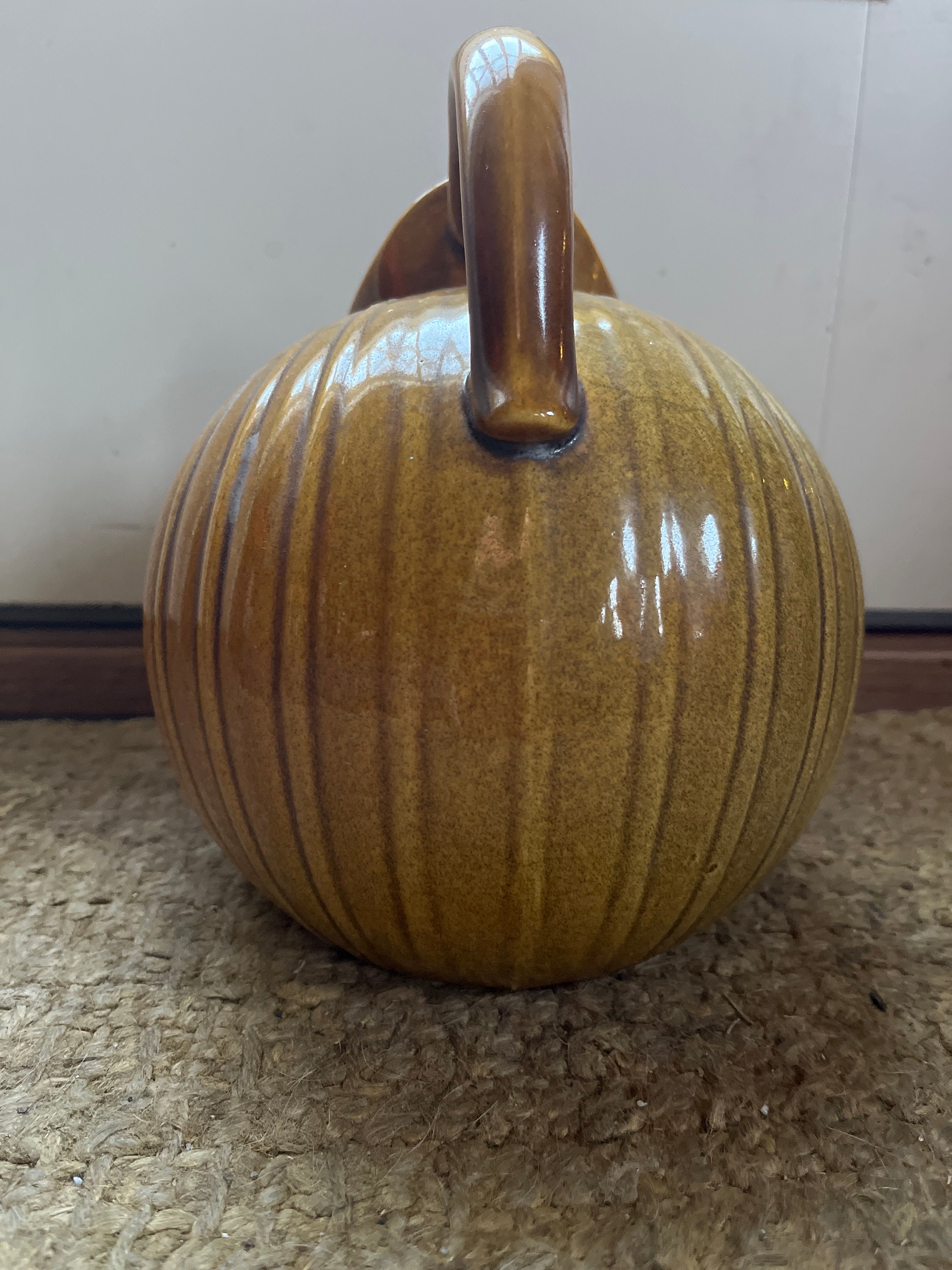 Vintage Stangl Pottery Colonial Tilt Ball Pitcher in Golden Brown Glaze ...