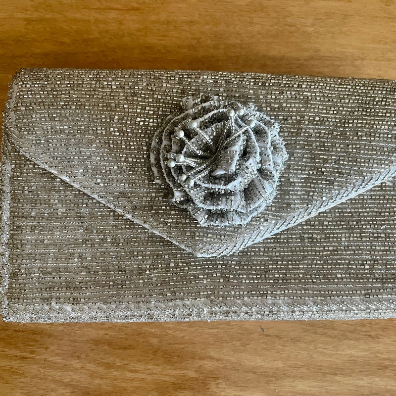 Silver Clutch Bag - Etsy
