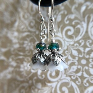 Firelight Flower Earrings Sterling Silver Ear Wire - Etsy