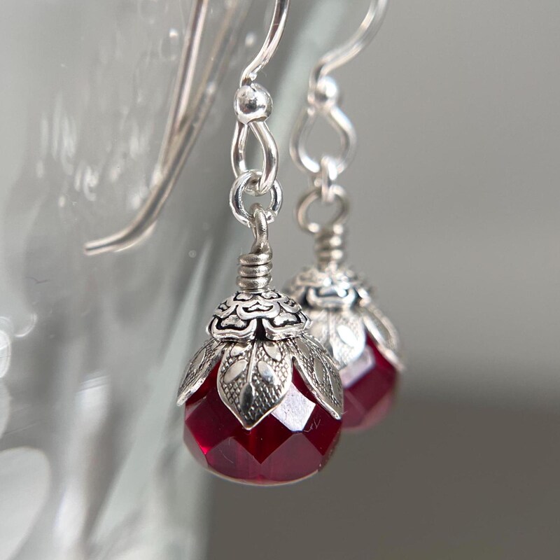 Red Earrings - Etsy