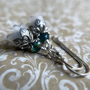 Firelight Flower Earrings Sterling Silver Ear Wire - Etsy