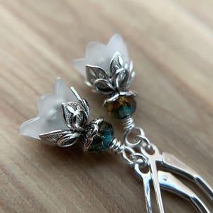 Firelight Flower Earrings Sterling Silver Ear Wire - Etsy