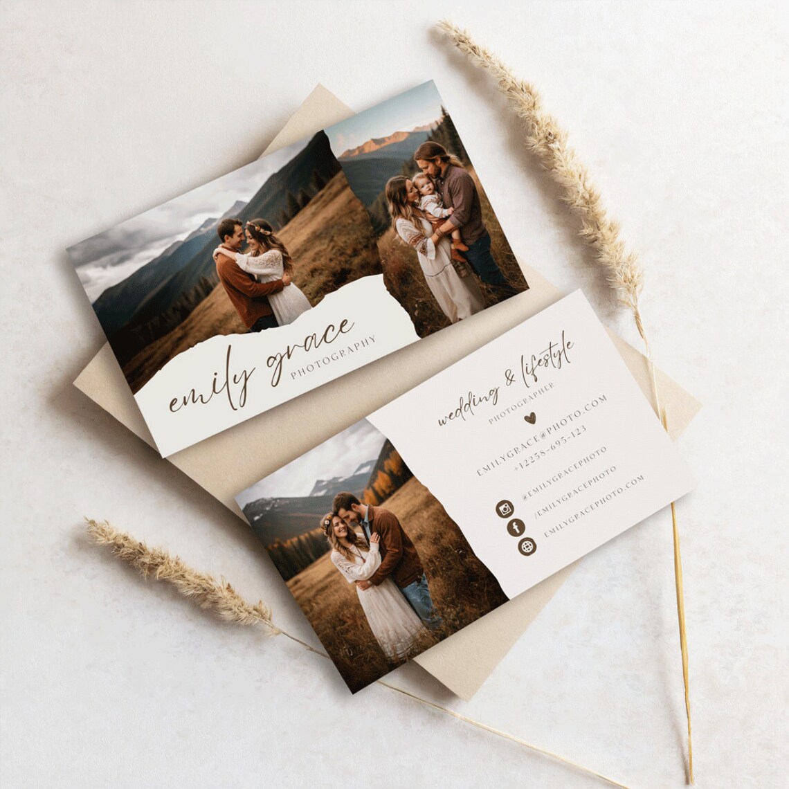 Photography Business Card - Canva Editable Template - Business Card for ...
