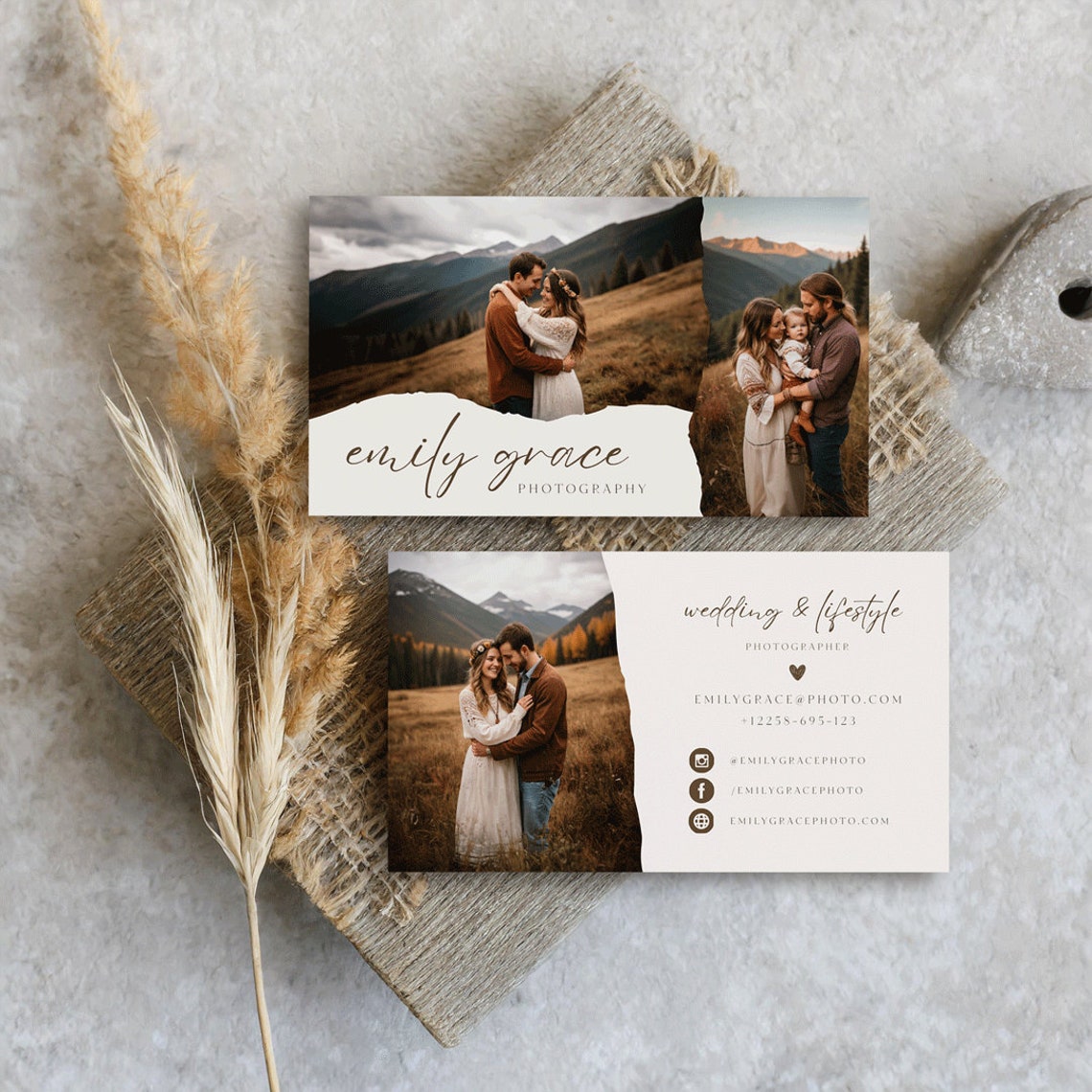 Photography Business Card - Canva Editable Template - Business Card for ...