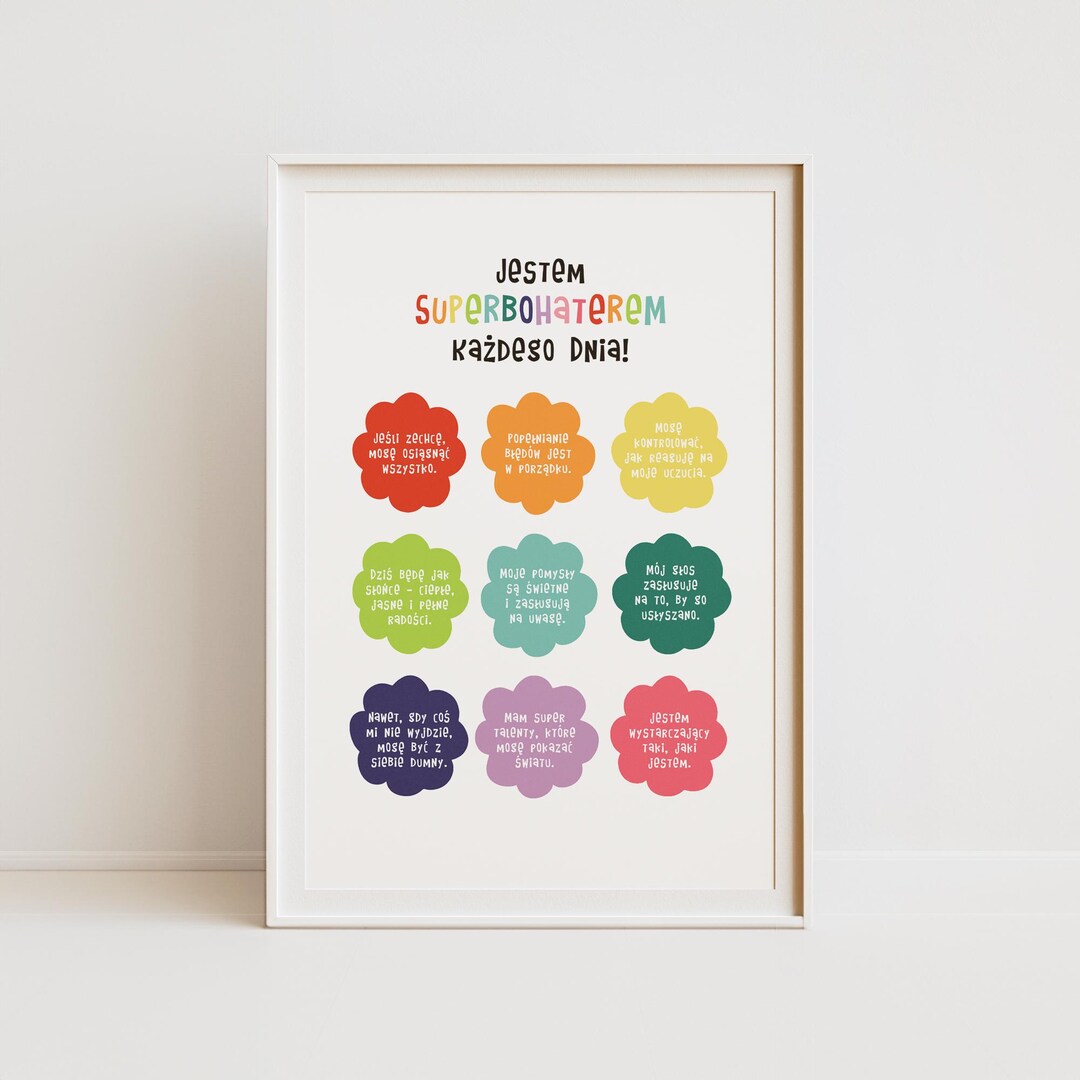 Motivational Poster for Kids Positive Thinking Emotional Education ...