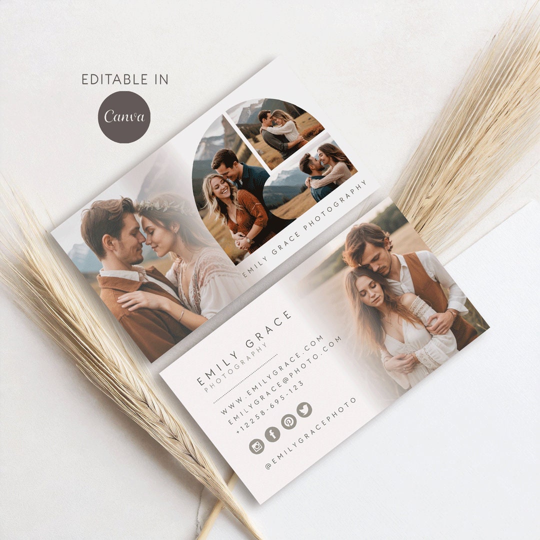Photo Business Card Editable Template Business Card Design for ...