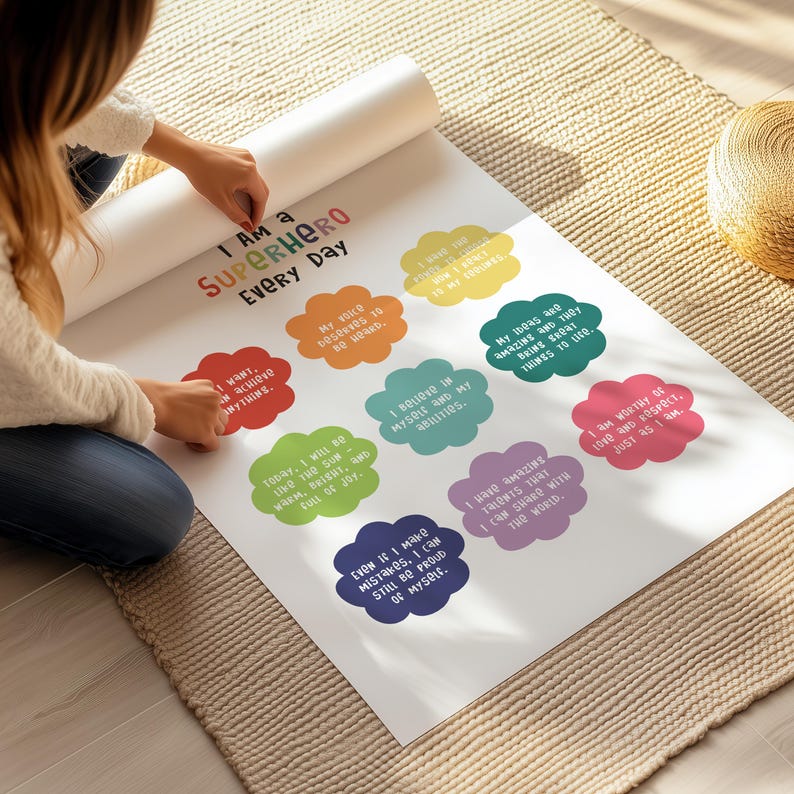I Am a Superhero Poster for Kids Positive Affirmations for Kids ...
