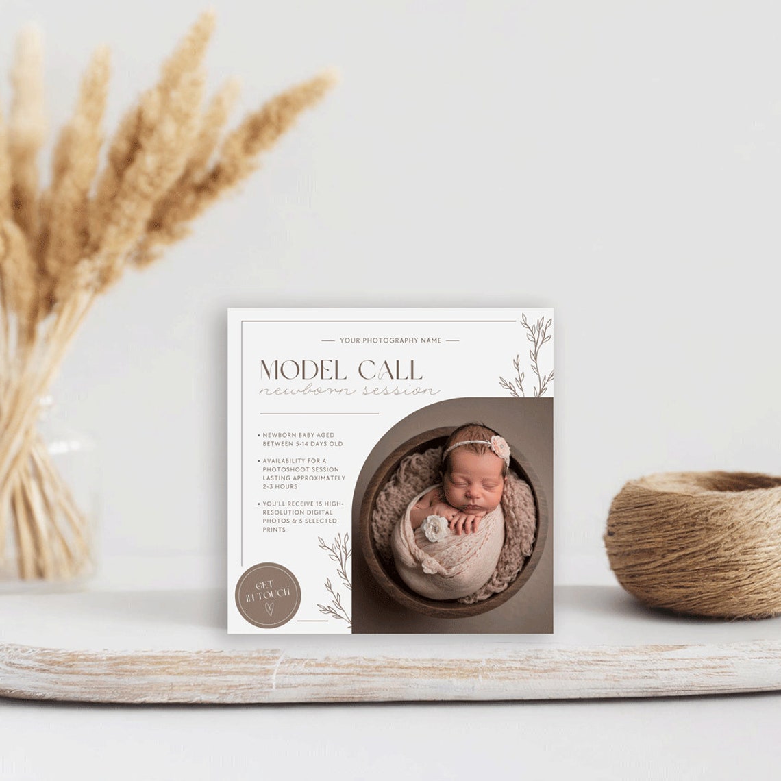 Newborn Session Model Call, Newborn Photoshoot Mini Session, Canva ...
