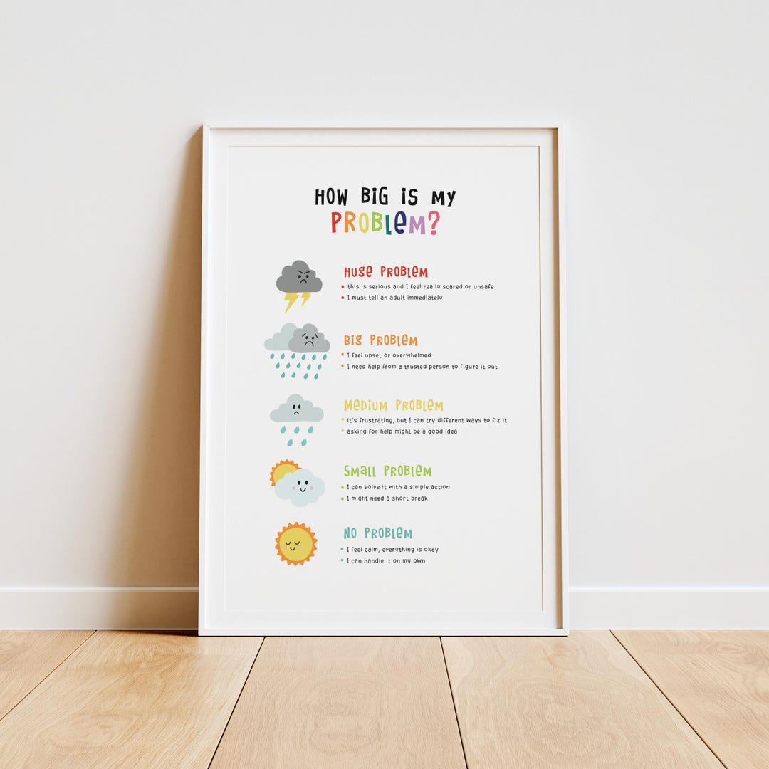 How Big is My Problem Poster Social Emotional Learning Kids Coping ...
