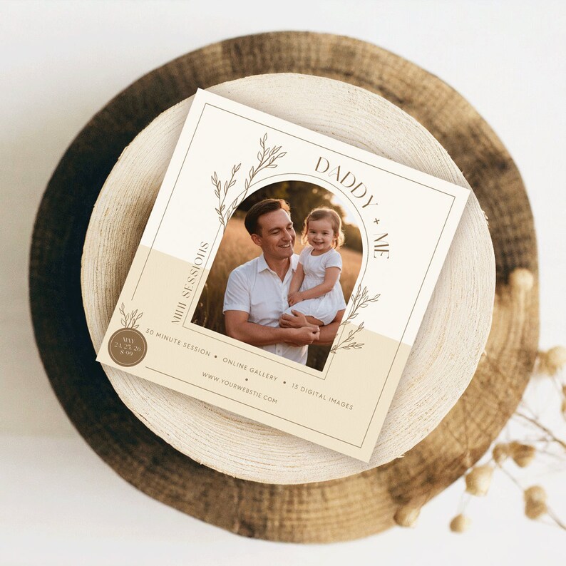 Father's Day Mini Session Canva Template, Fathers Day Photoshoot ...