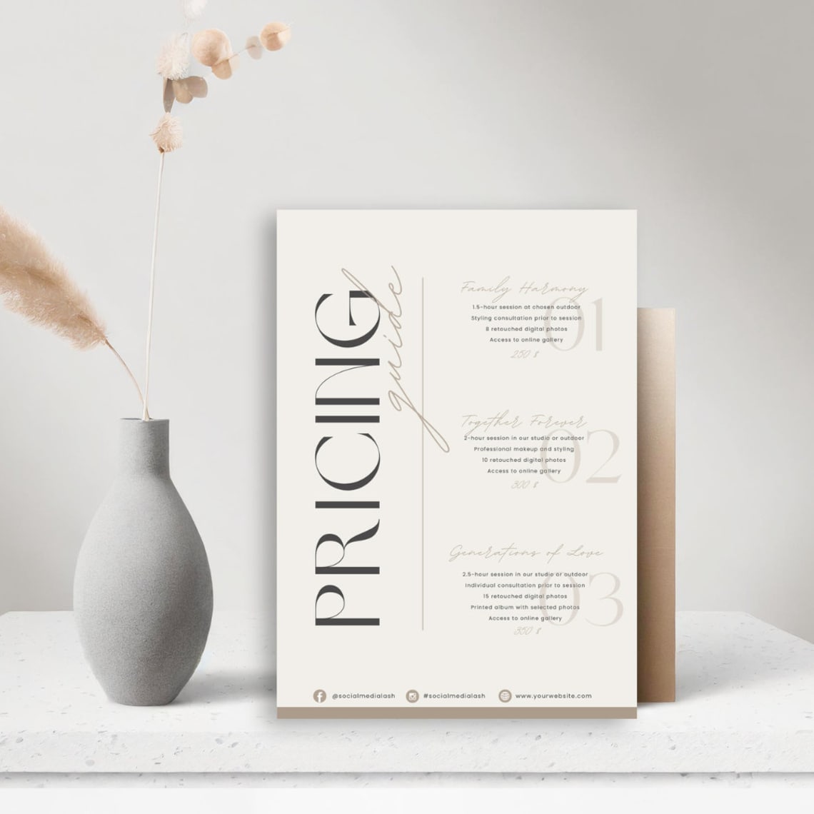 Photography Pricing Guide Template - Price Guide List for Photographers ...