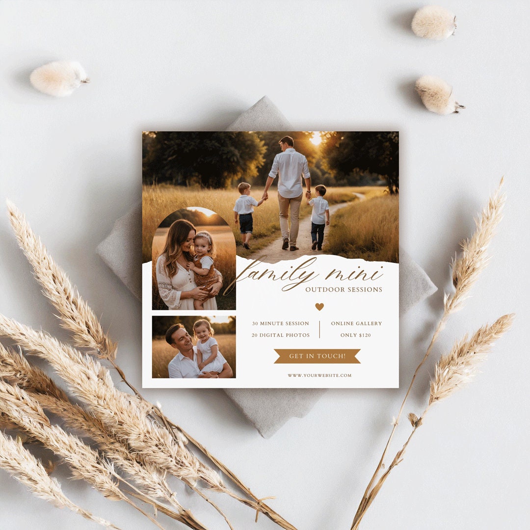 Editable Mini Session Canva Template Photo Session Advertisement Family ...