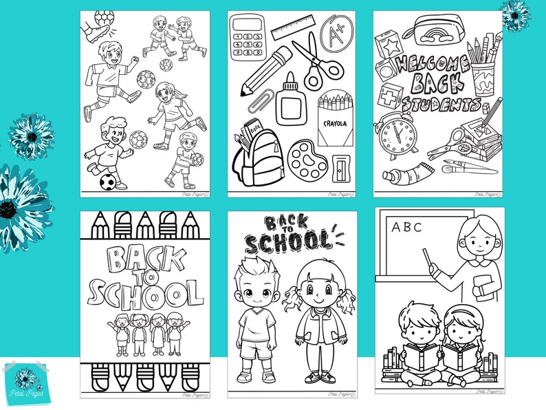 12 BACK TO SCHOOL Colouring Pages Easy, Simple Kid / Child Friendly ...