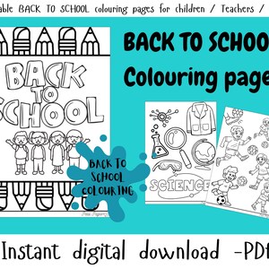 12 BACK TO SCHOOL Colouring Pages Easy, Simple Kid / Child Friendly ...