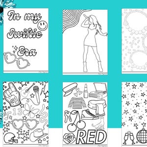 12 TAYLOR SWIFT Eras Colouring Pages | Easy, Relaxing & Cozy Adult ...
