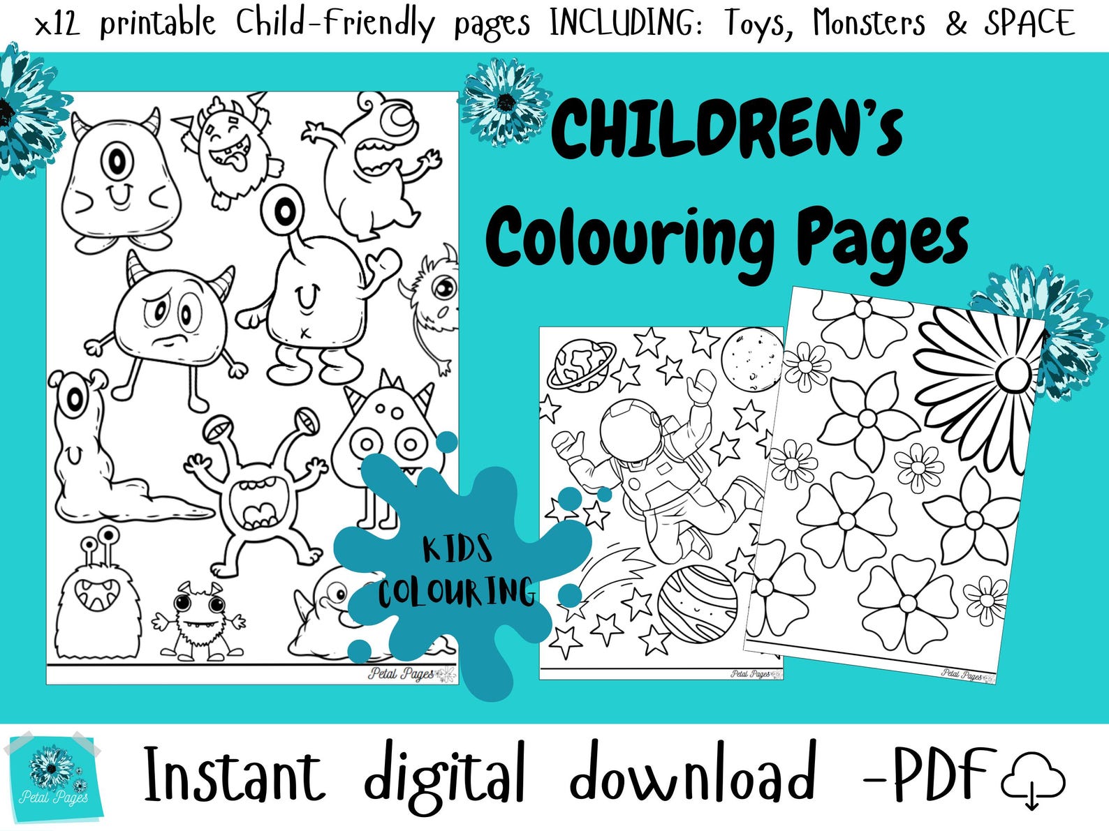 12 KID FRIENDLY Colouring Pages | Easy, Relaxing & Cozy Summer Holidays ...
