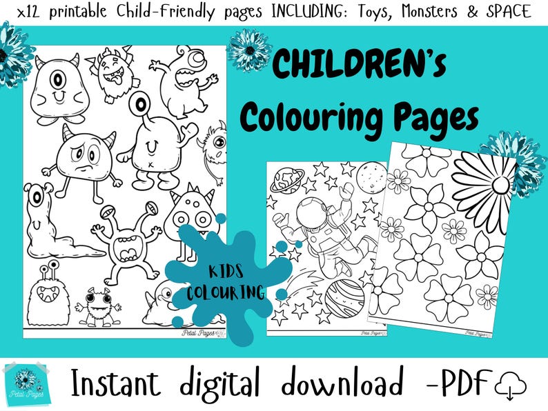 12 KID FRIENDLY Colouring Pages | Easy, Relaxing & Cozy Summer Holidays ...