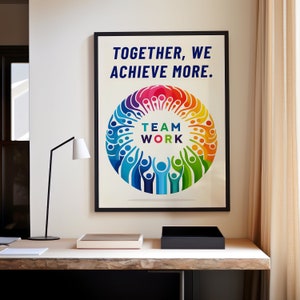 Teamwork Wall Art, Stay Positive, Motivational Quotes, Motivation Wall ...