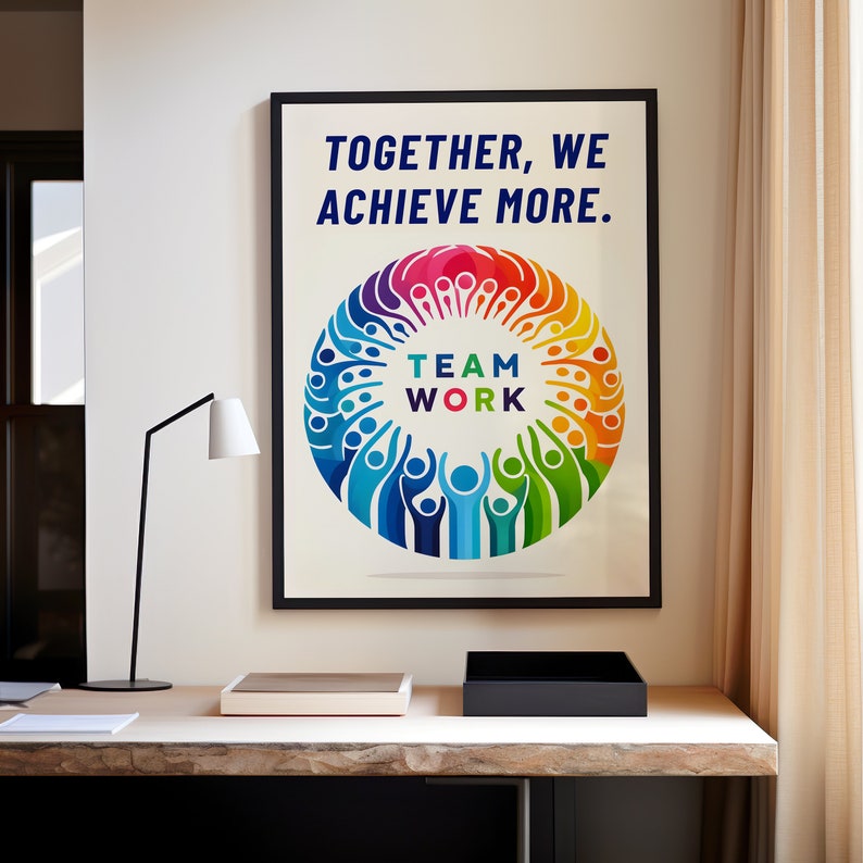 Teamwork Wall Art, Stay Positive, Motivational Quotes, Motivation Wall ...