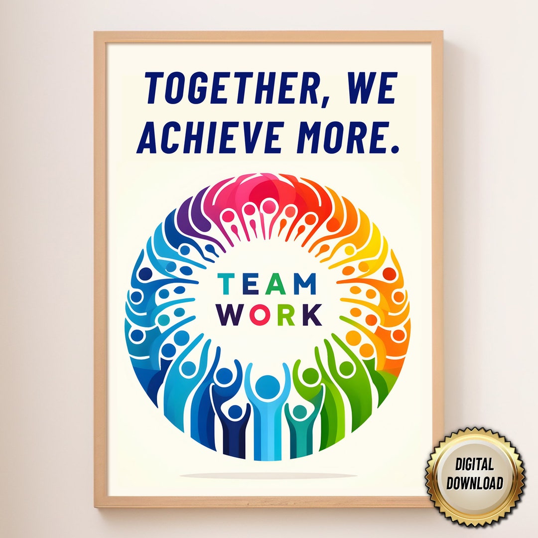 Teamwork Wall Art, Stay Positive, Motivational Quotes, Motivation Wall ...