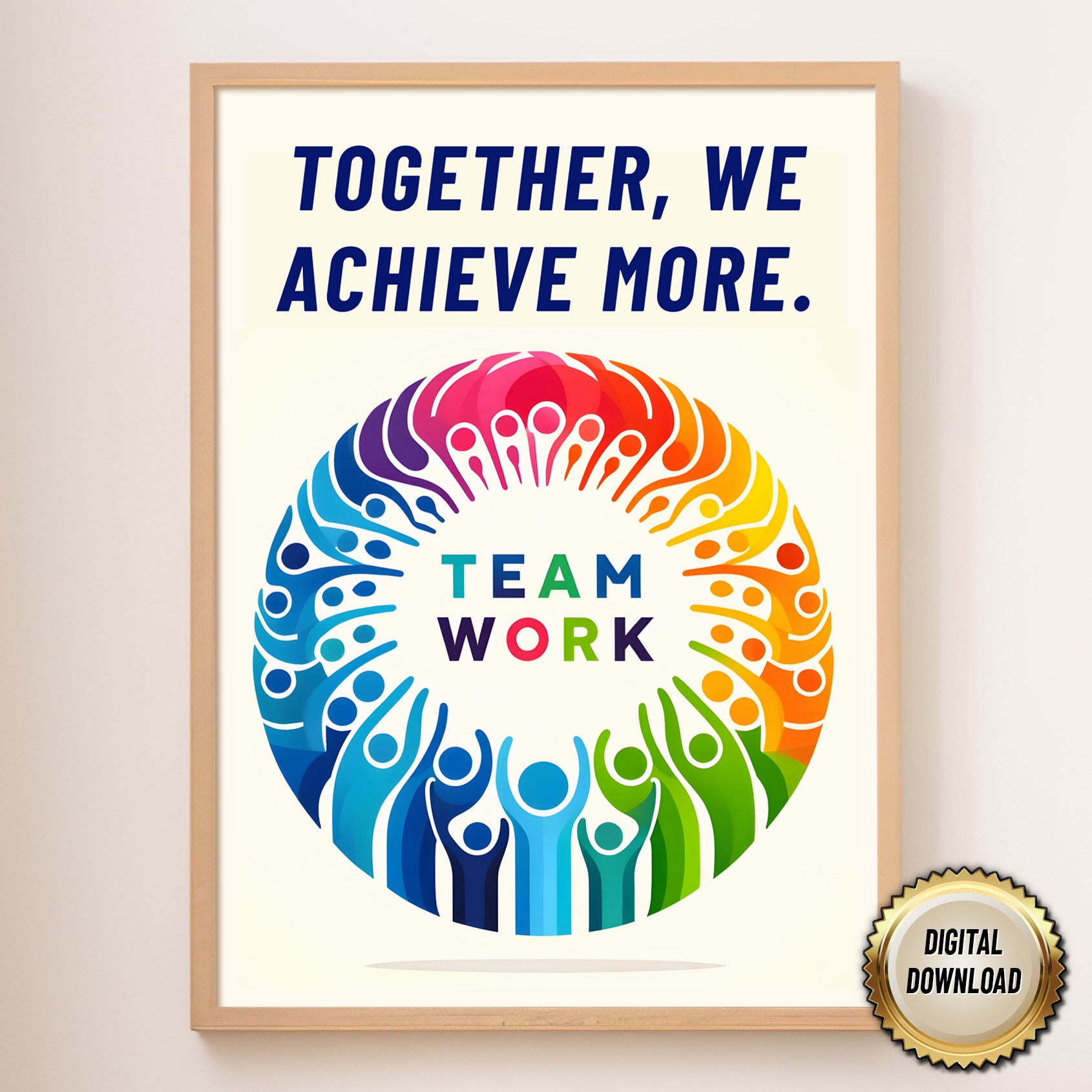 Teamwork Wall Art, Stay Positive, Motivational Quotes, Motivation Wall ...