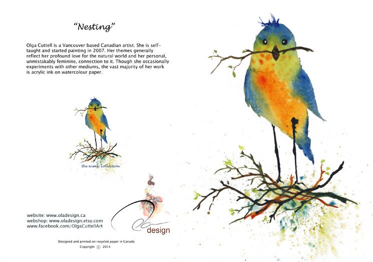 Cute Greeting Card - NESTING - Congratulations Expecting Pregnancy Baby ...