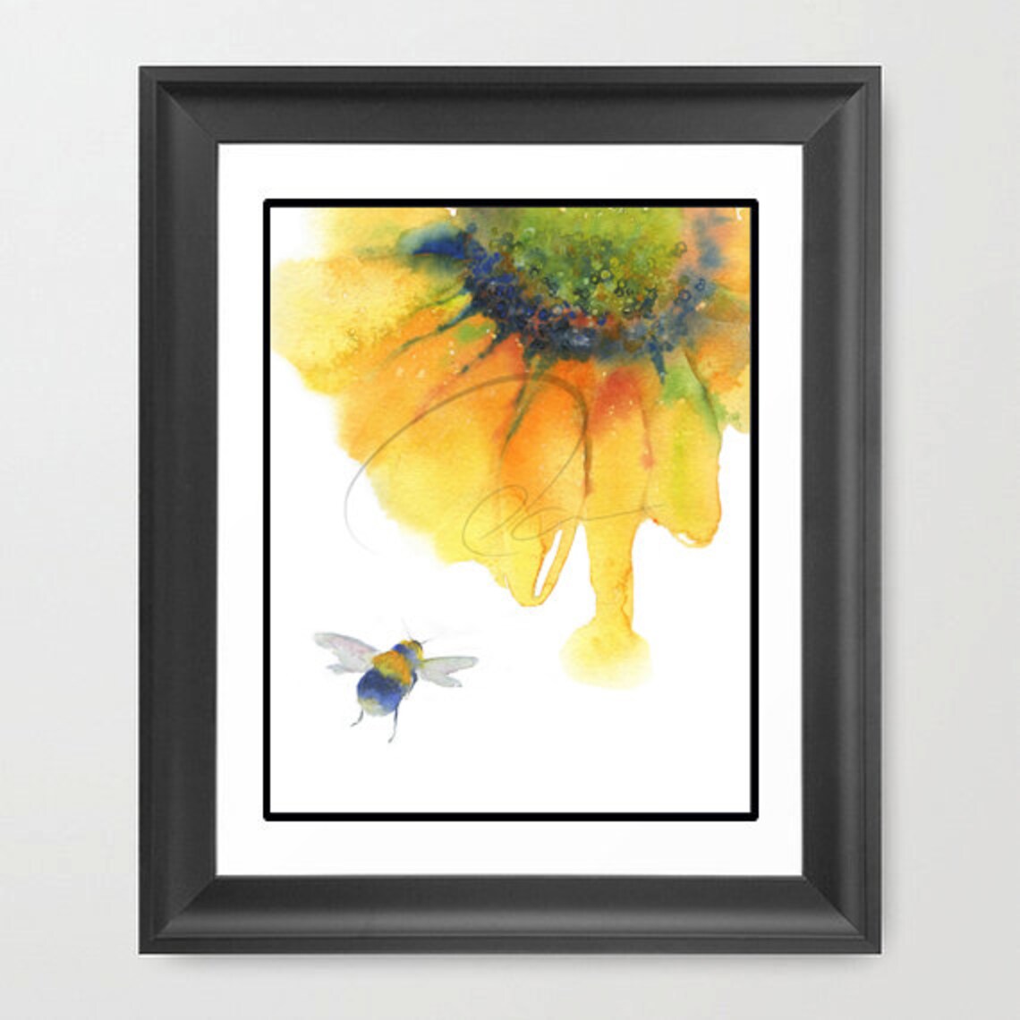 Nectar - Honey Bee - Art Print - Sunflower - Spirit of Life - Busy ...