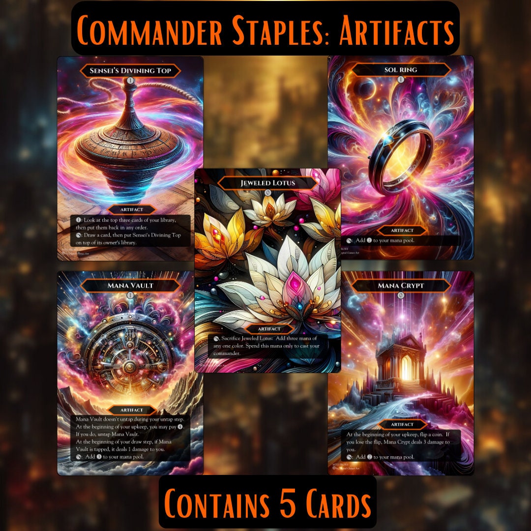 Commander EDH Artifact Staples MTG Proxy Bundle. Magic the Gathering ...