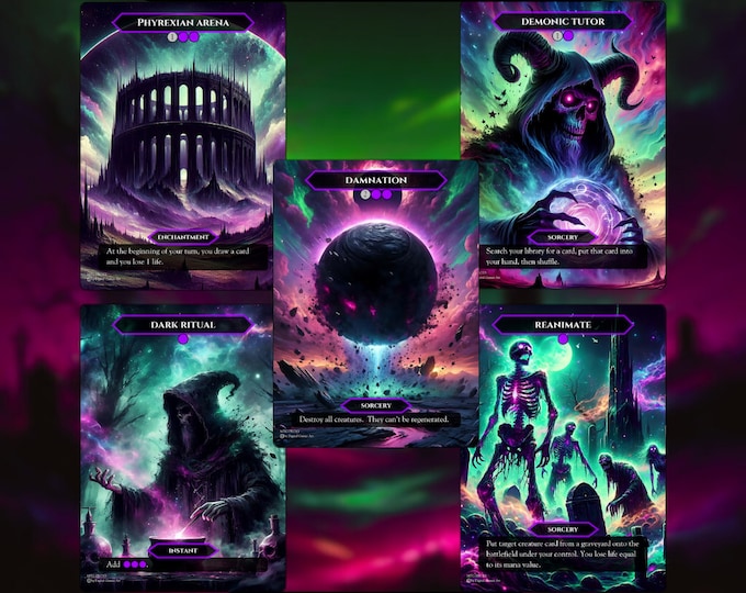 Commander EDH Black Staples MTG Proxy Bundle. Magic the Gathering MTG ...