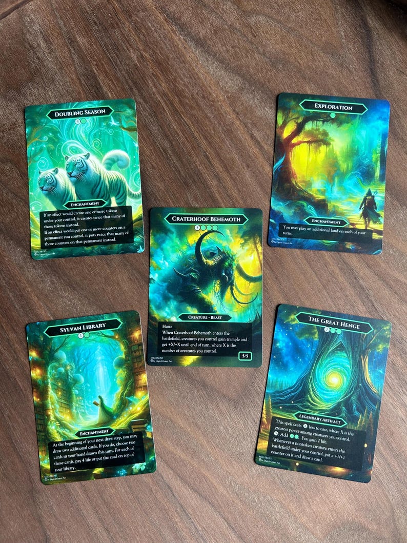 Commander EDH Green Staples MTG Proxy Bundle. Magic the Gathering MTG ...