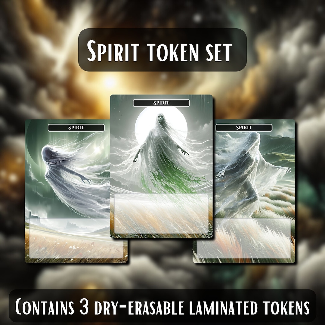 Magic the Gathering Alt Art Writable Dry-erase Spirit Token Set - Etsy