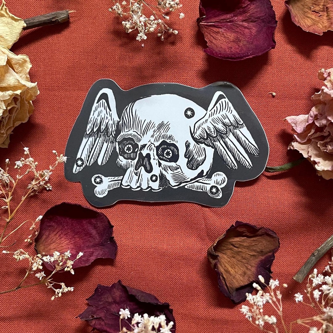 Death’s Head Sticker, Gravestone Symbol, Imagined Constellation Version ...