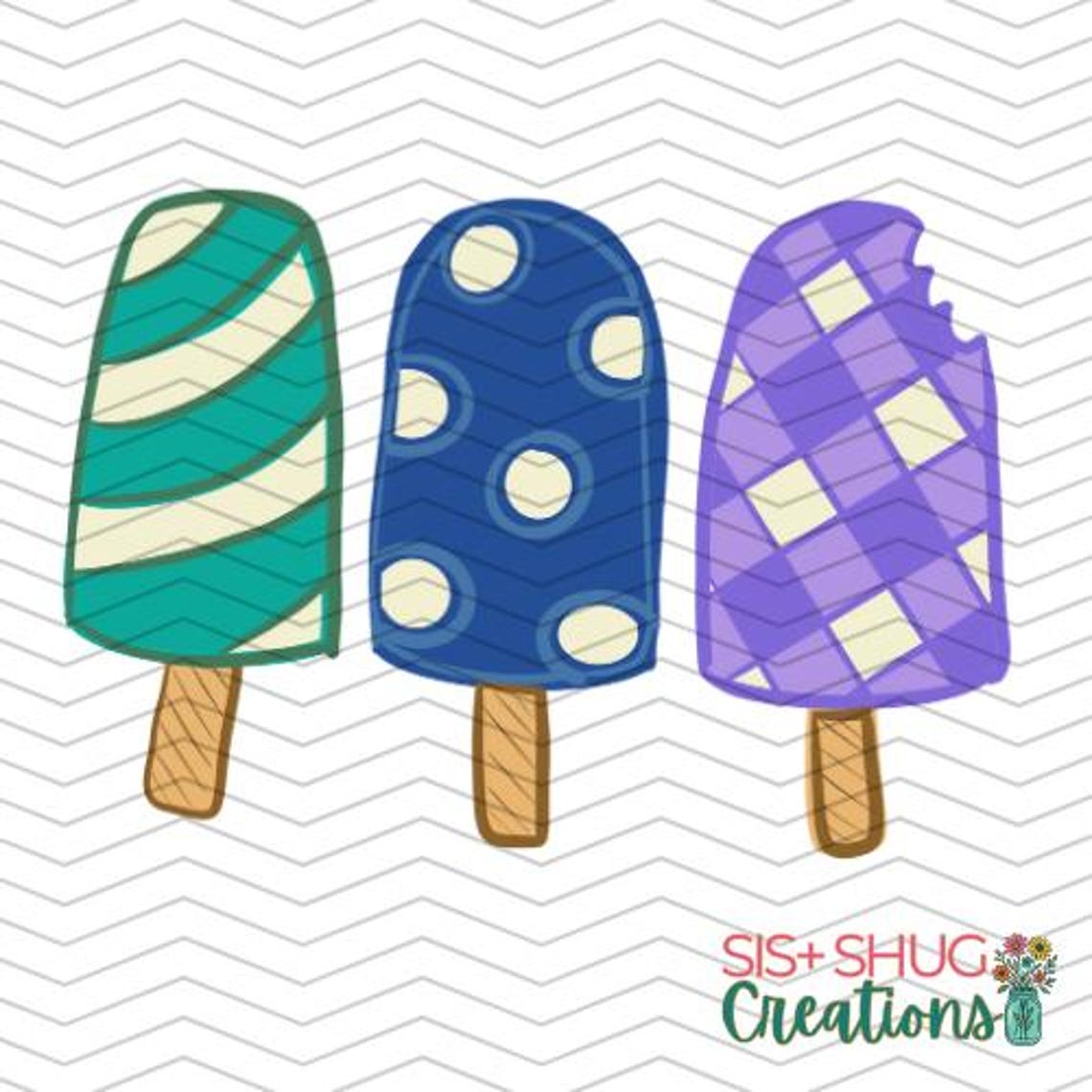 Blue Popsicles PNG | Hand Drawn | Sublimation Design| DTF Print - Etsy